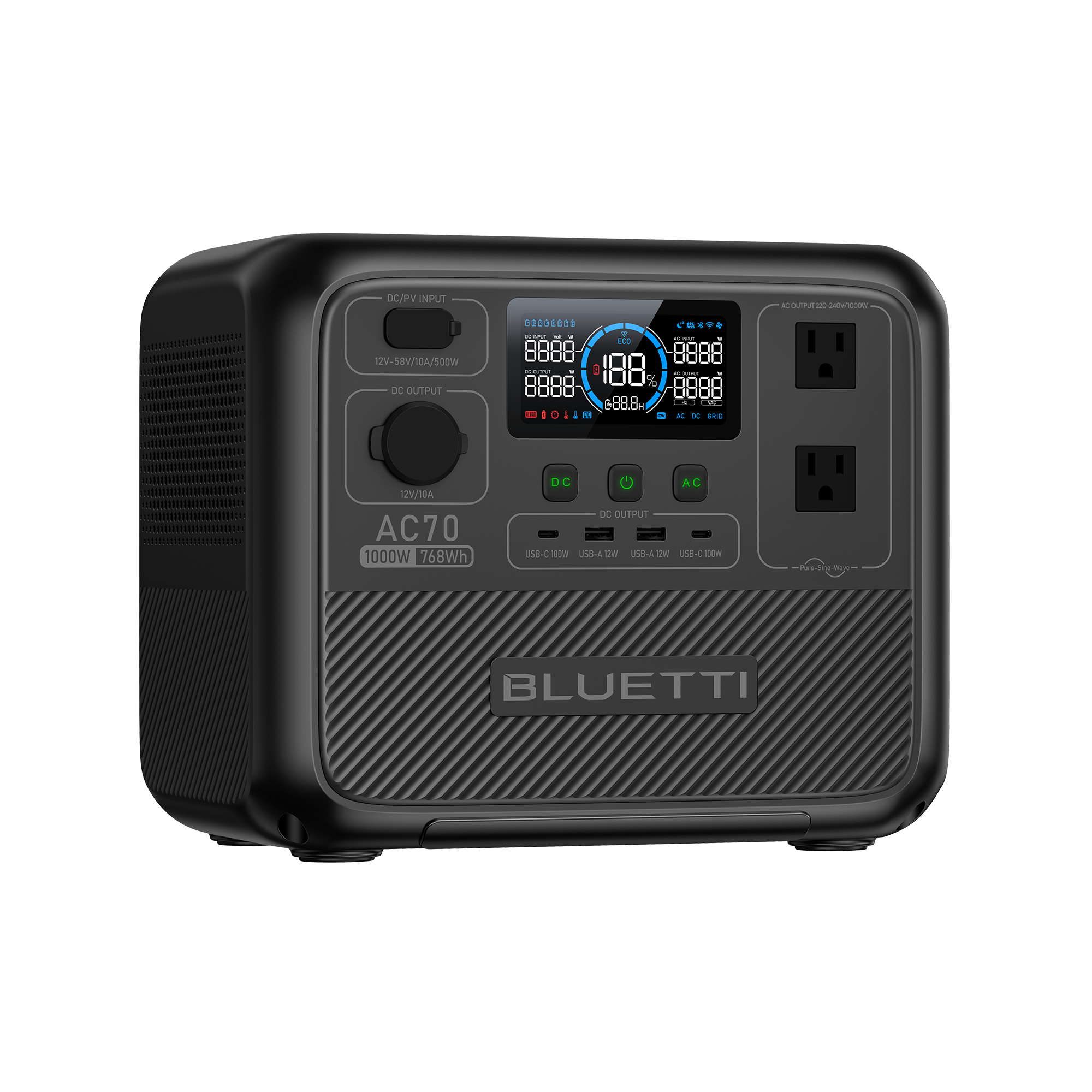 BLUETTI AC70 Portable Power Station | 1000W 768Wh